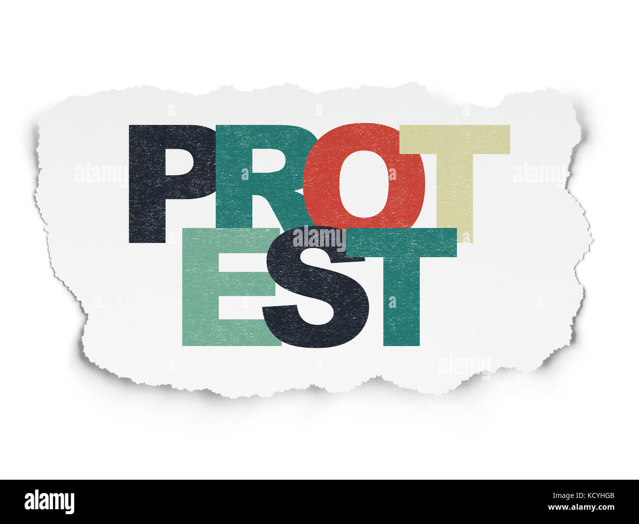 Politics concept: Protest on Torn Paper background Stock Photo - Alamy