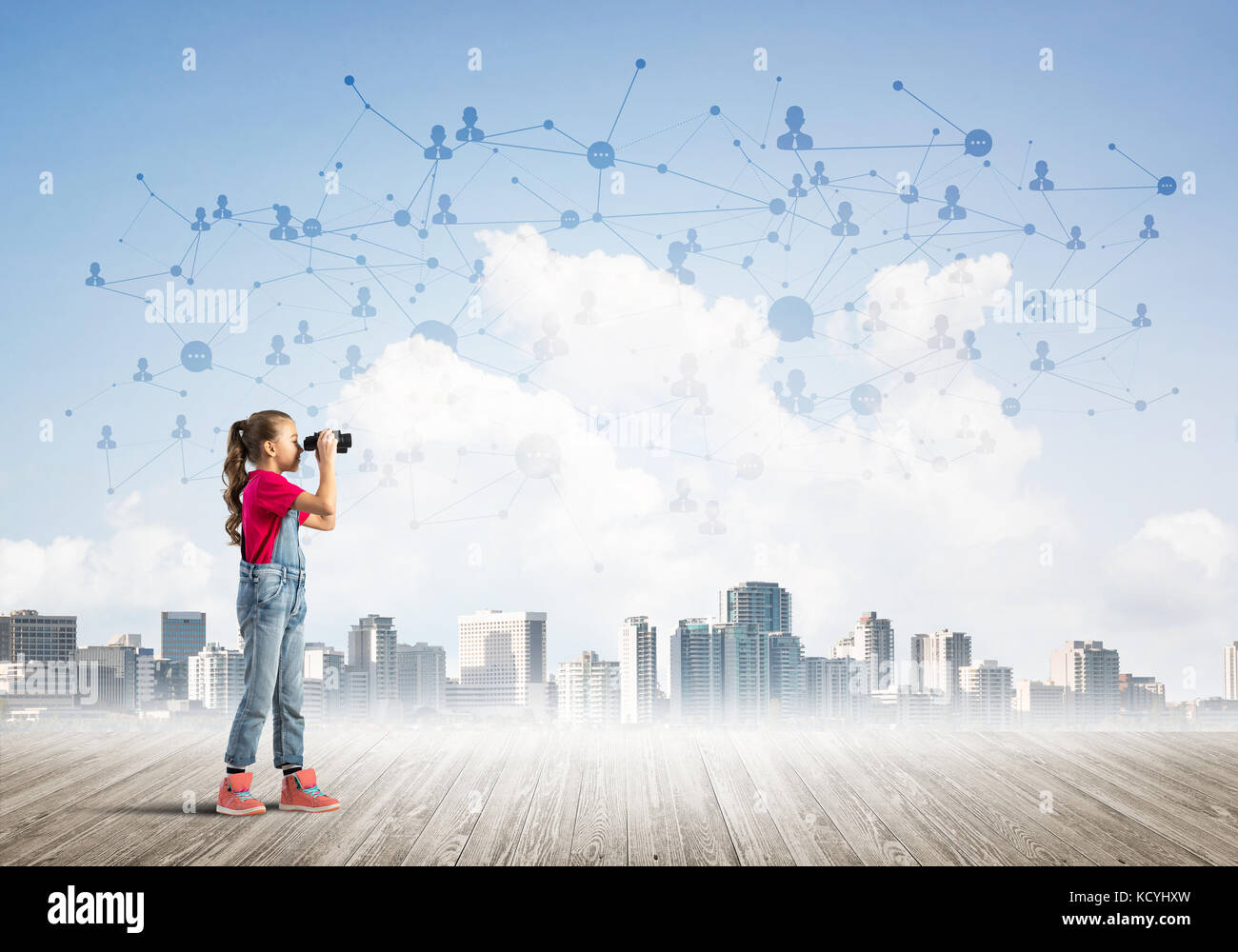 Concept of social wireless connection and internet use for ...