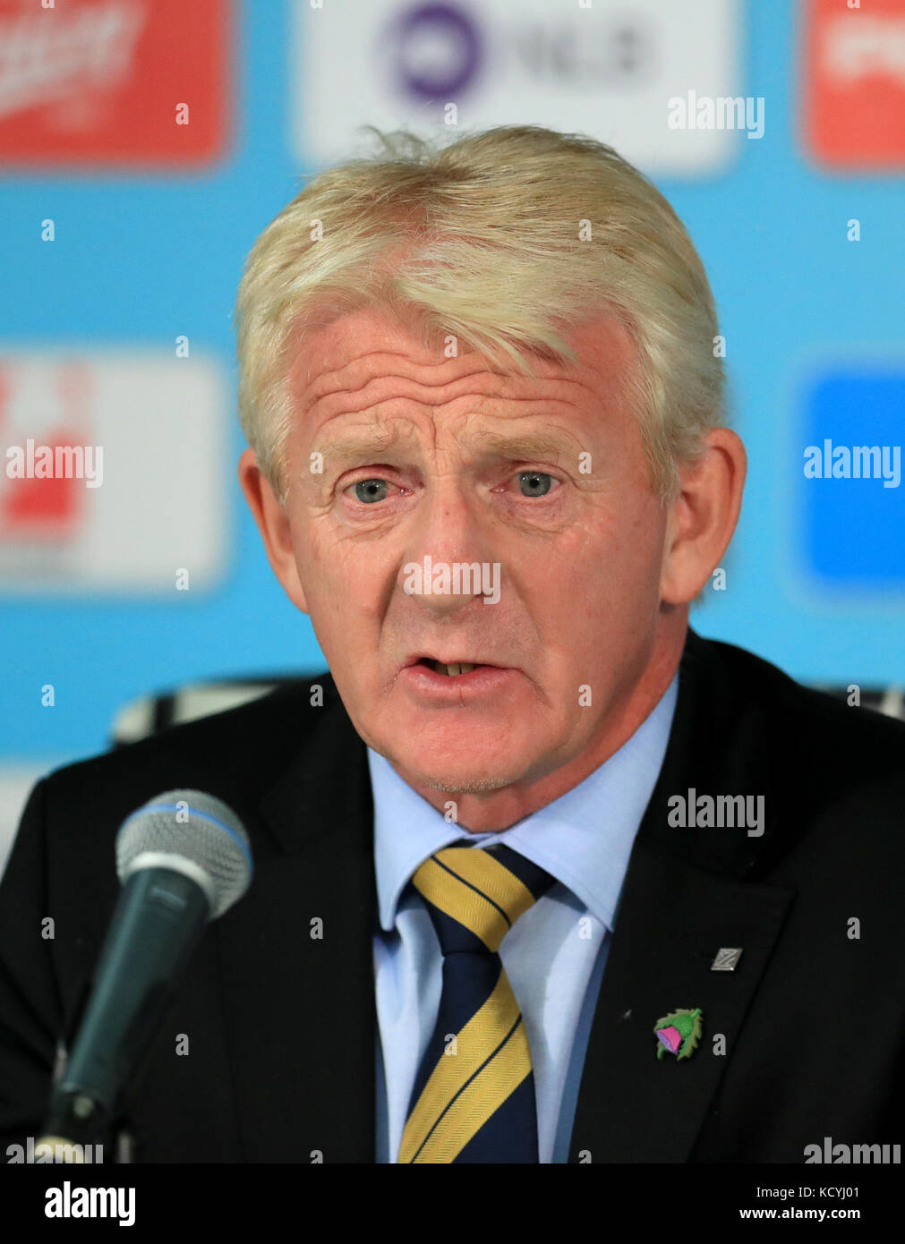 Scotland manager gordon strachan after the fifa world cup qualifying hi ...