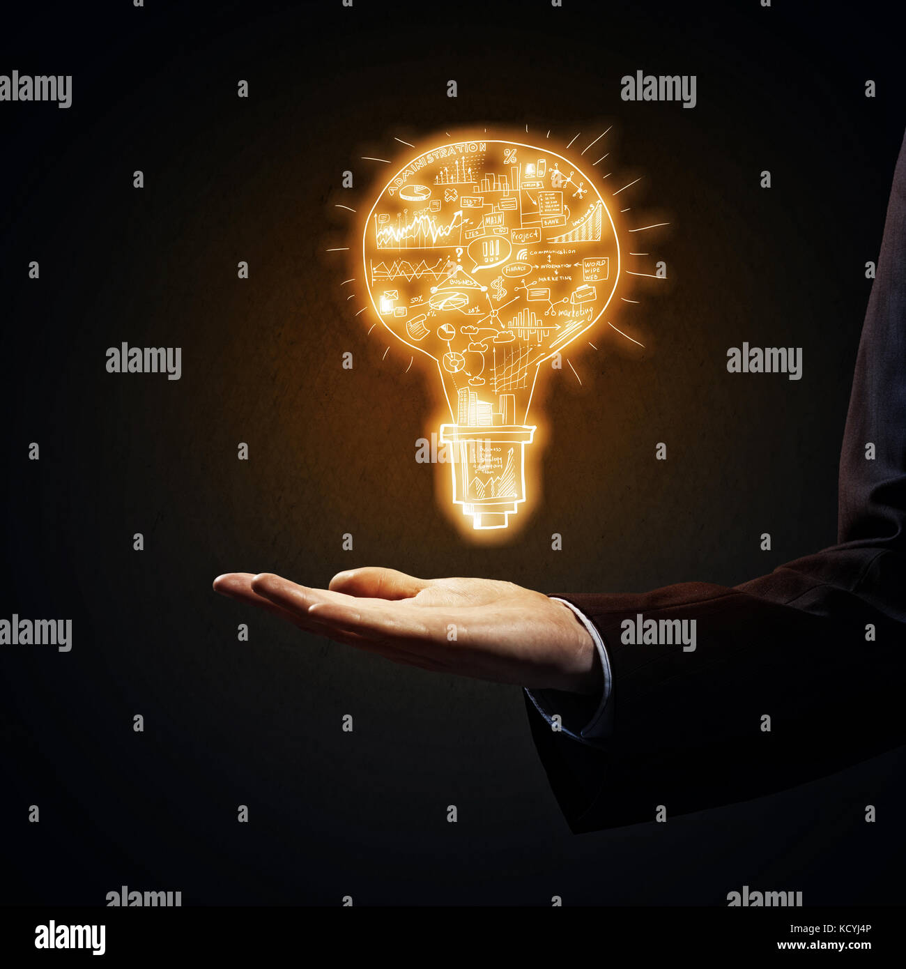 Bright idea for success achieving Stock Photo - Alamy