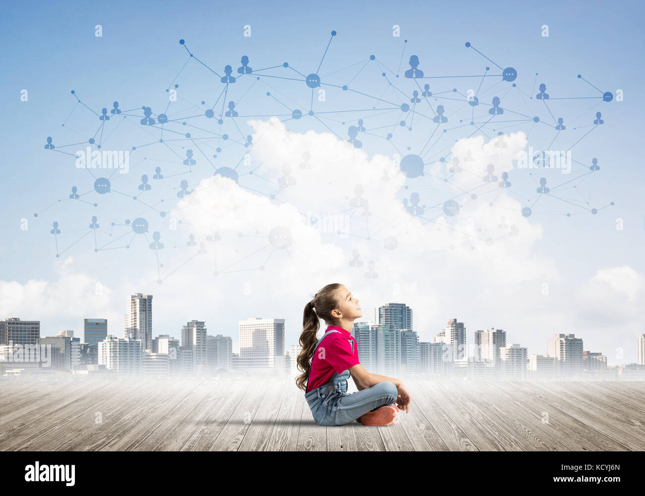 Concept of social wireless connection and internet use for ...