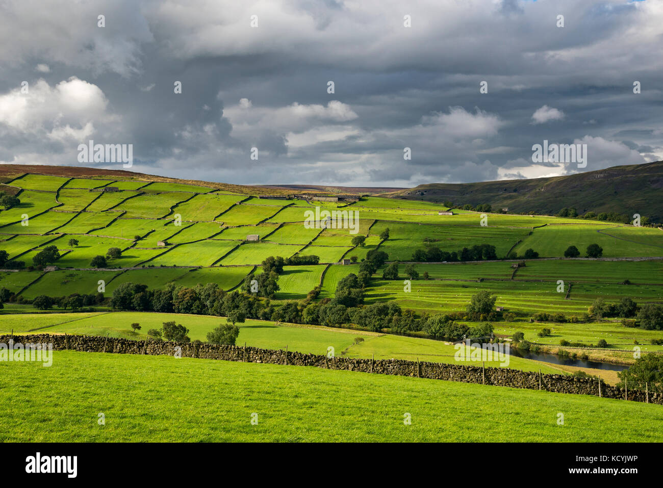 Beautiful green fields england hi-res stock photography and images - Alamy