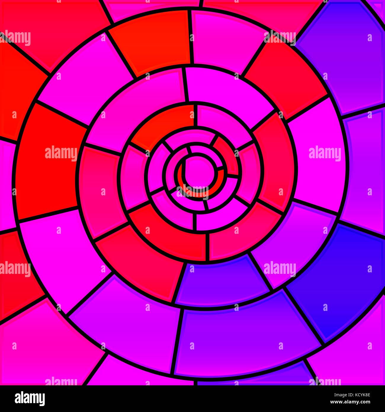 abstract vector stained-glass mosaic background -magenta spiral Stock ...