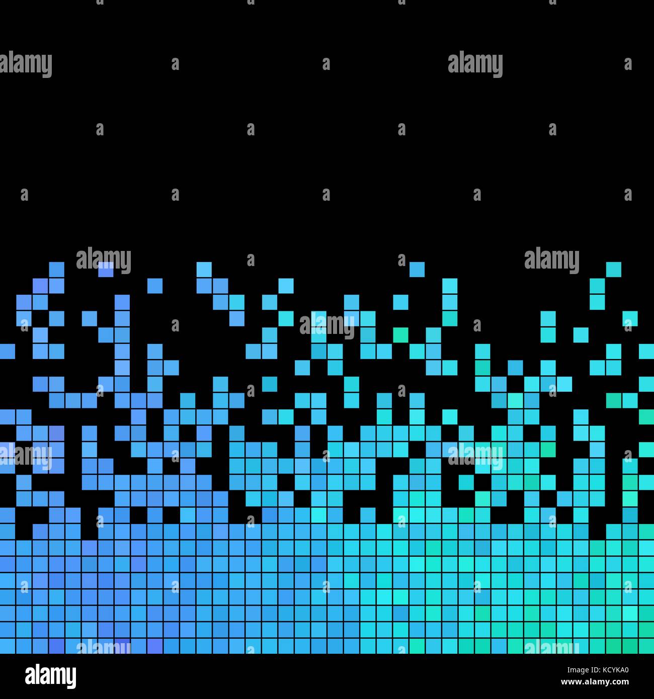 abstract vector square pixel mosaic background - blue Stock Vector ...