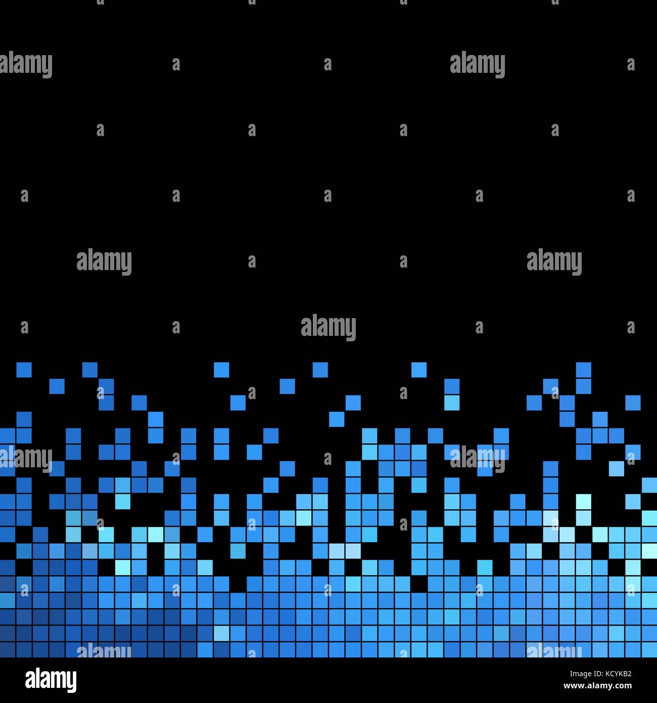 abstract vector square pixel mosaic background - blue Stock Vector ...