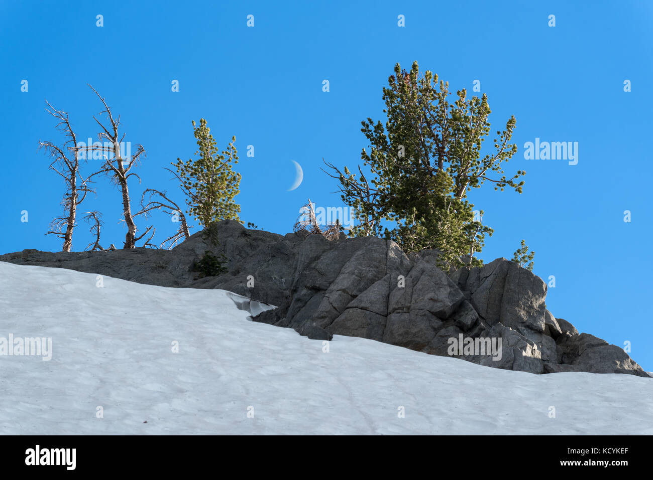 Moon over ridge, Wallowa Mountains, Oregon Stock Photo - Alamy
