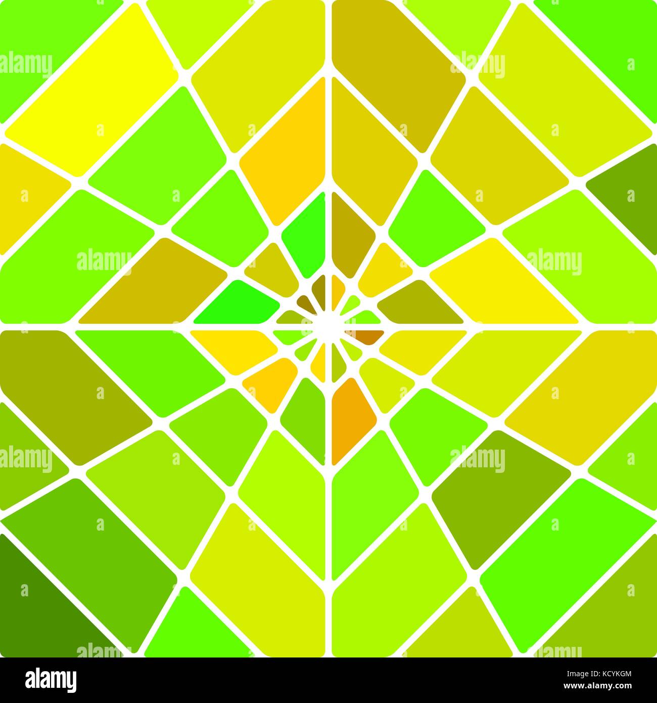 abstract vector stained-glass mosaic background - green and yellow ...