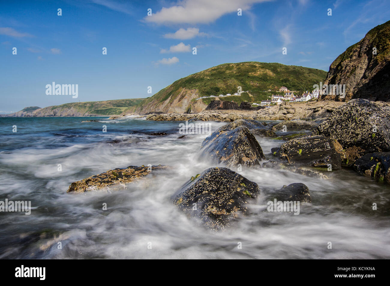 Tresaith beach and coastline in Wales, UK Stock Photo - Alamy