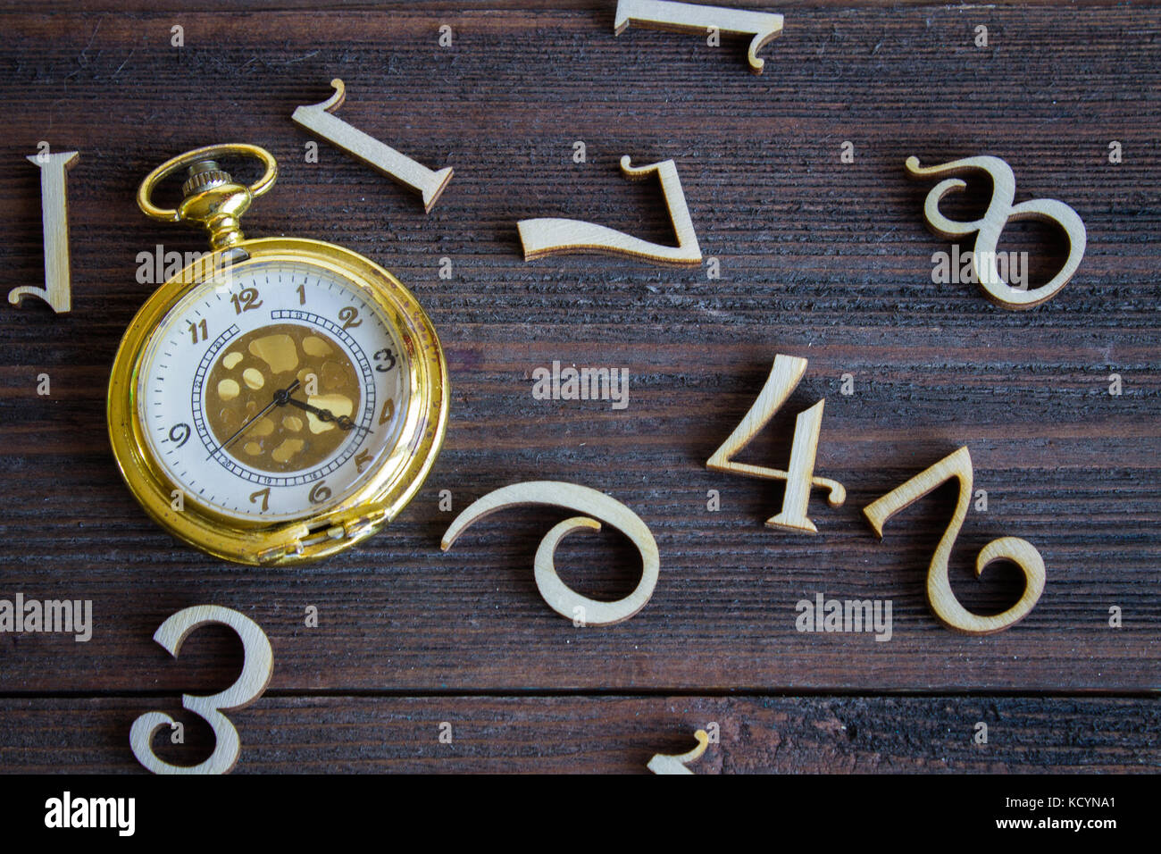 A pocket watch with numbers Stock Photo - Alamy