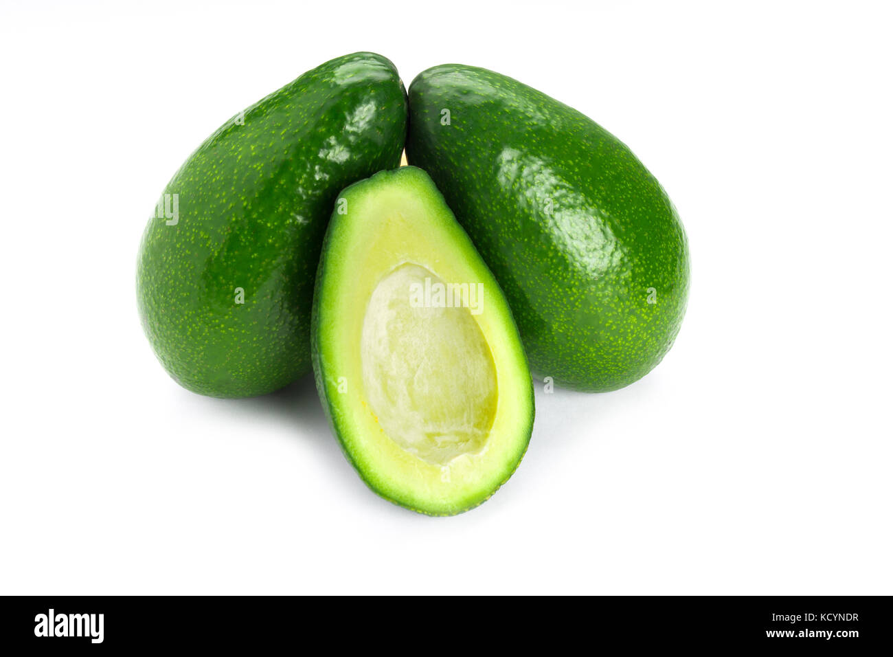avocado on a white background Stock Photo - Alamy