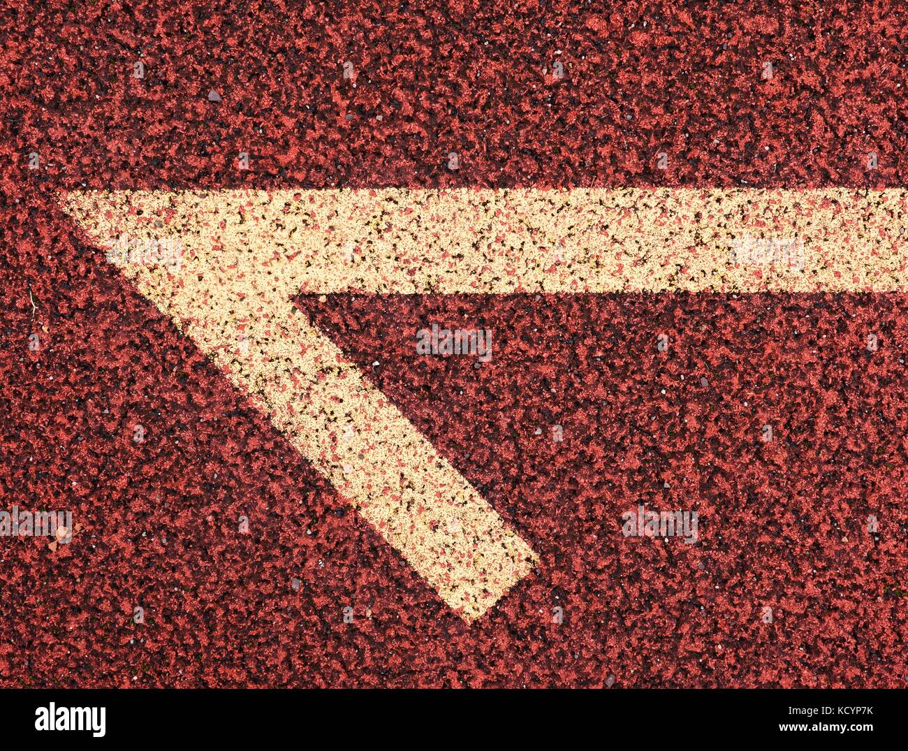 White lines and texture of running racetrack, red rubber racetracks in ...
