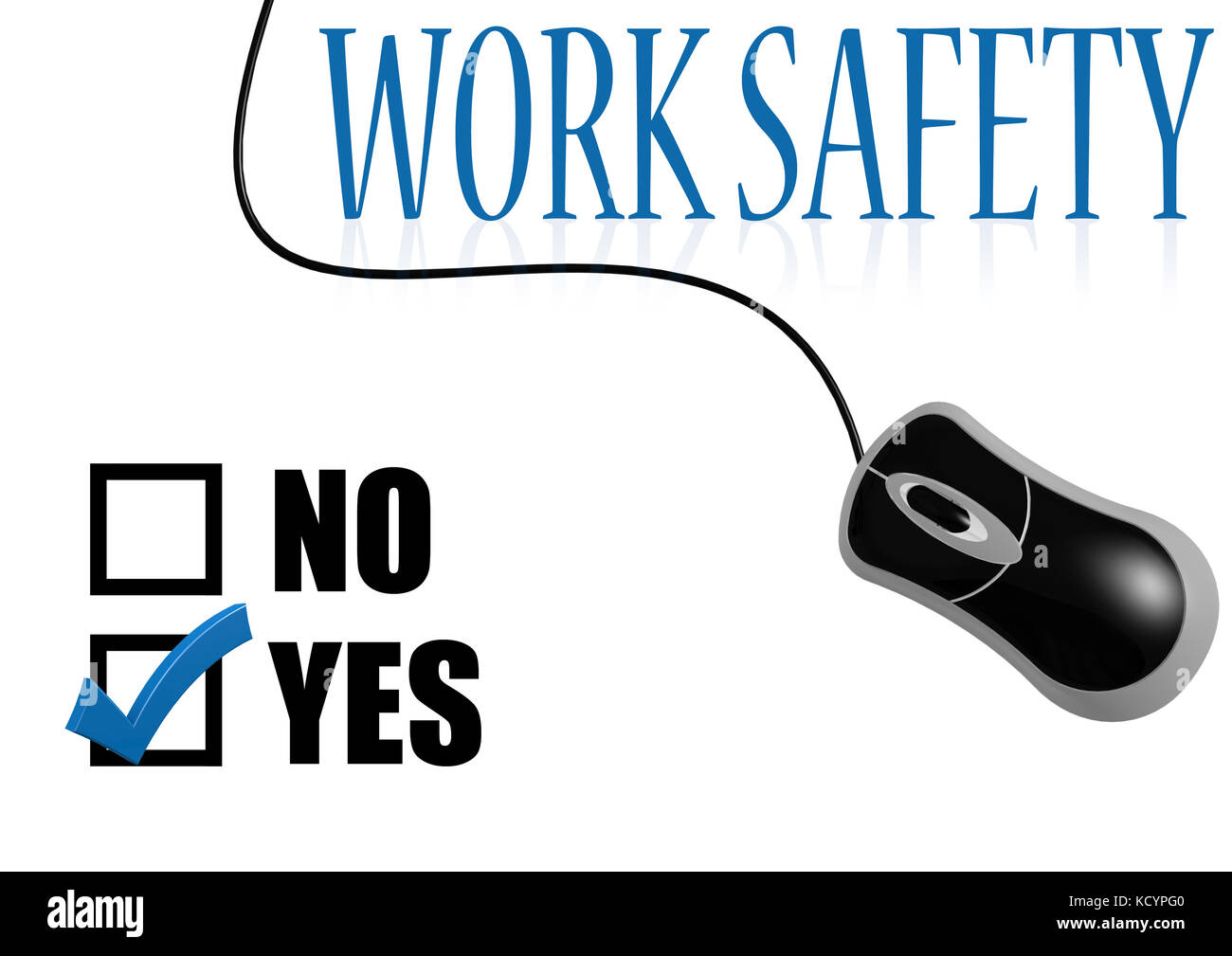 Work safety check mark image with hi-res rendered artwork that could be ...