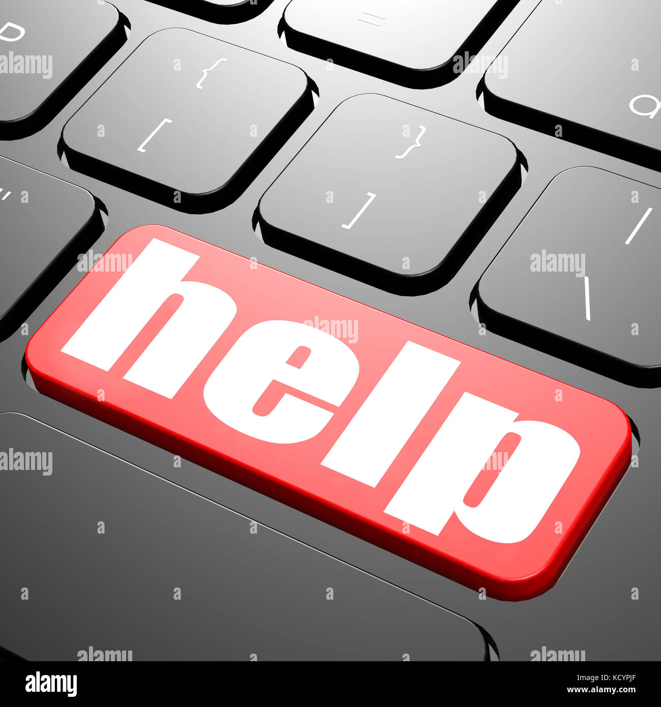 Keyboard with help text image with hi-res rendered artwork that could ...