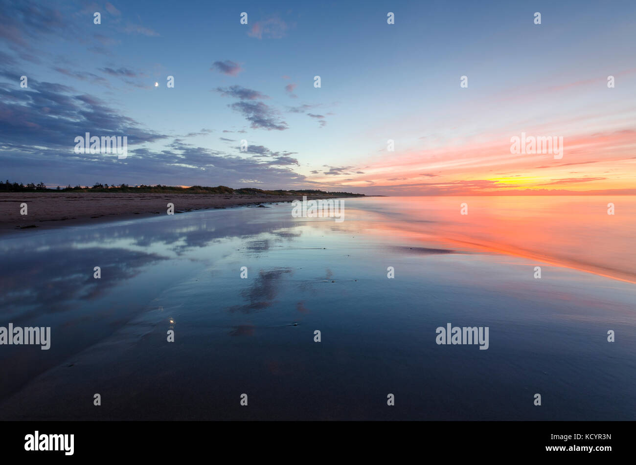 Lakeside beach, Lakeside, Prince Edward Island, Canada, reflection ...