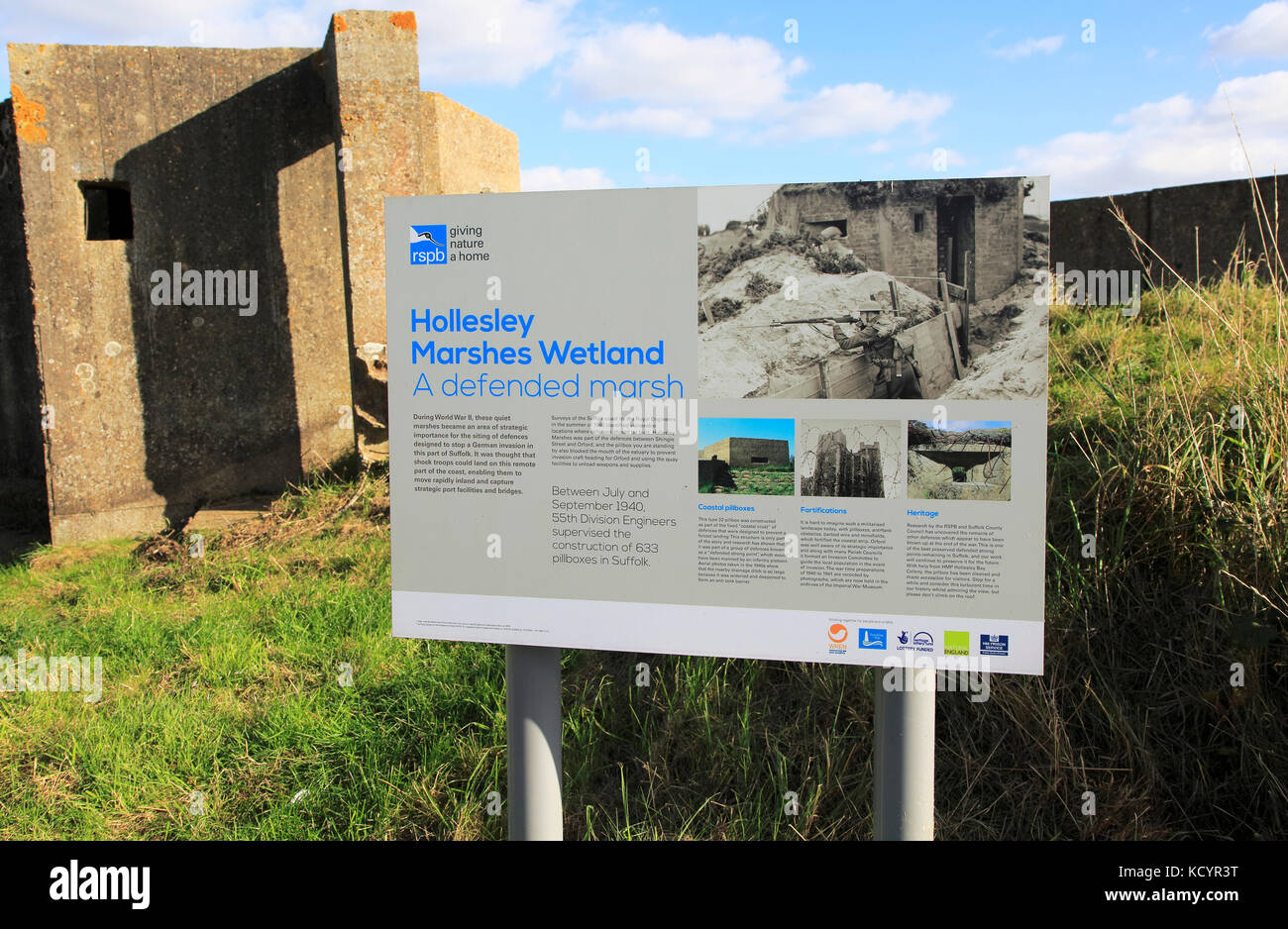 RSPB Information sign Hollesley Marshes Wetland, Hollesley, Suffolk ...