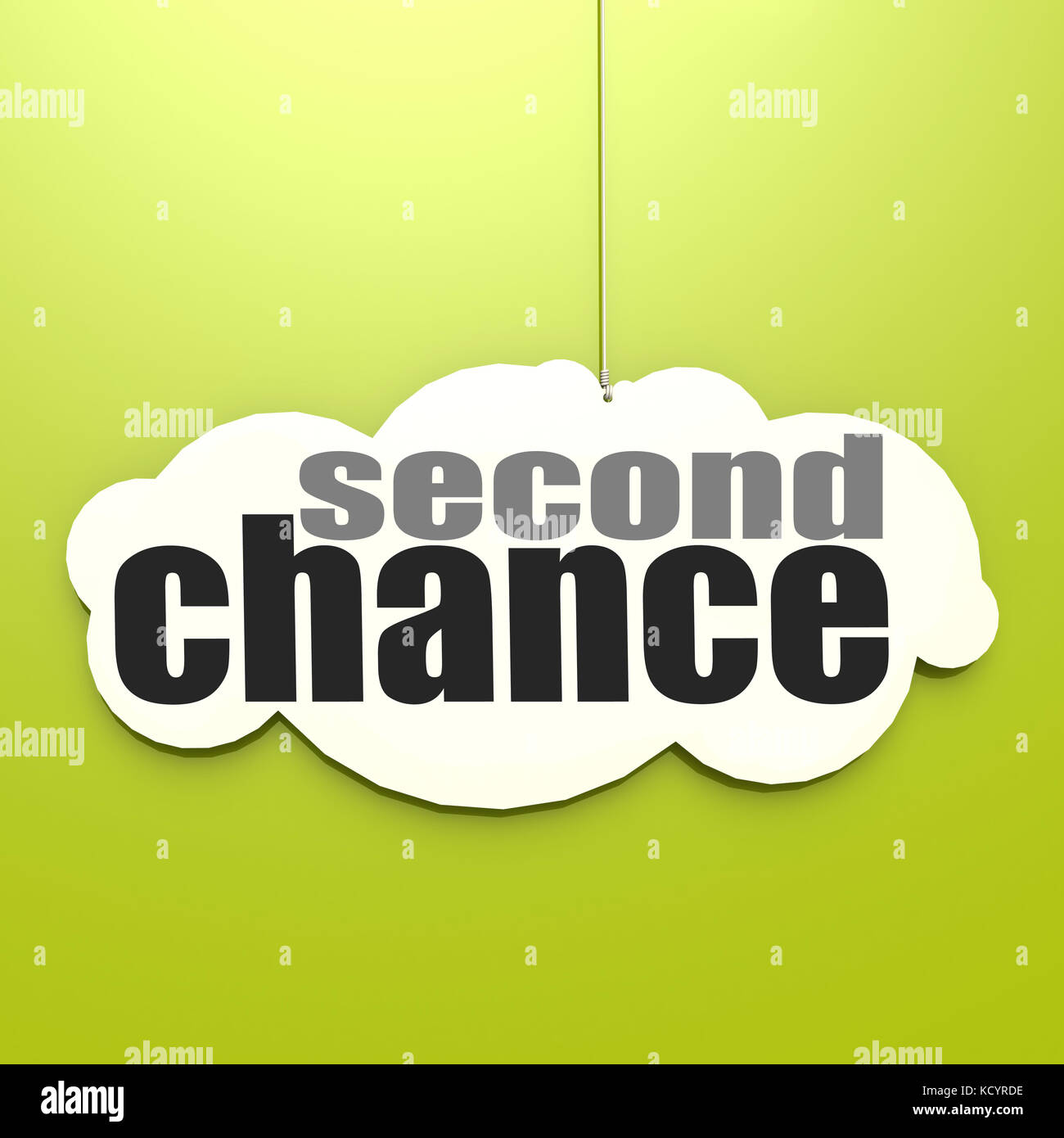 White cloud with second chance image with hi-res rendered artwork that ...