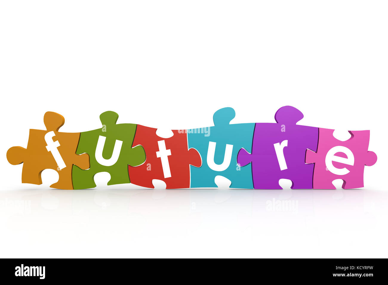 Colorful puzzle with future word image with hi-res rendered artwork ...