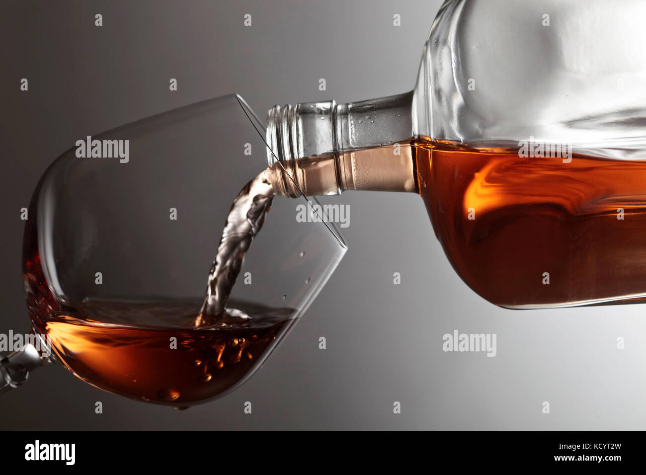 Brandy cognac filling glass hi-res stock photography and images - Alamy