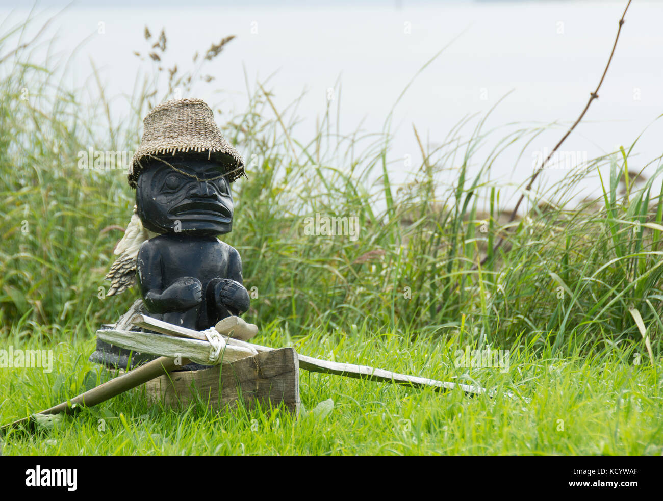 Totemic figures, Old Massett, Haida Gwaii, formerly known as Queen ...