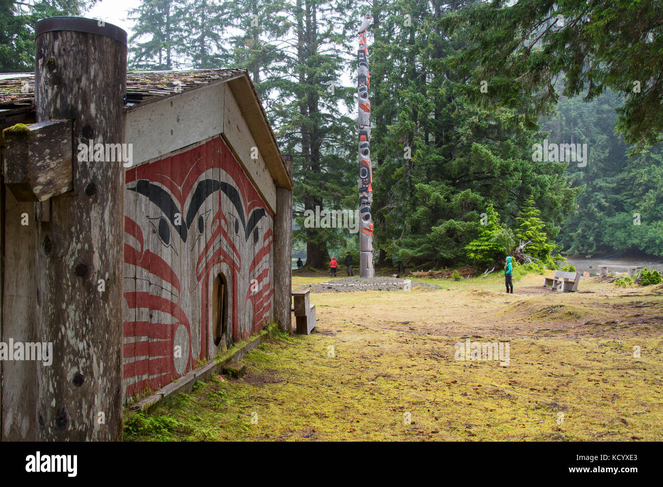 Gwaii Haanas legacy totem pole at Windy Bay, Gwaii Haanas National Park ...