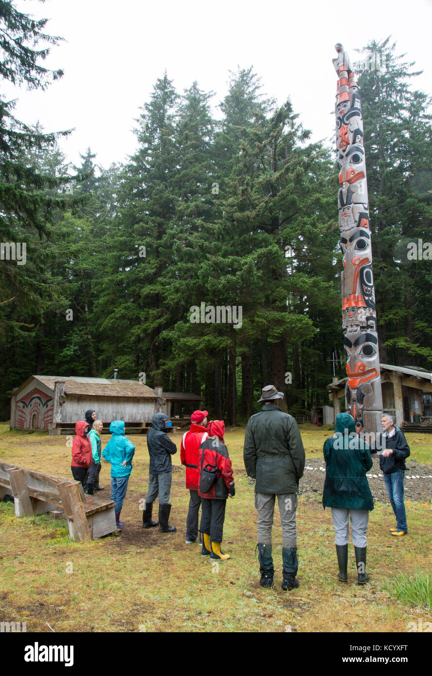 Gwaii Haanas legacy totem pole at Windy Bay, Gwaii Haanas National Park ...