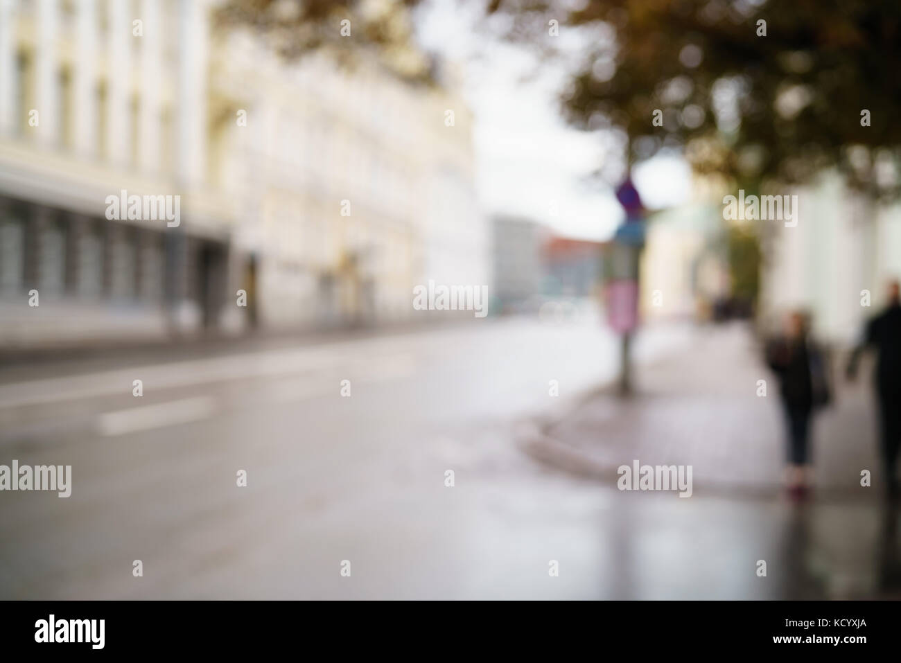City Street Background Daytime