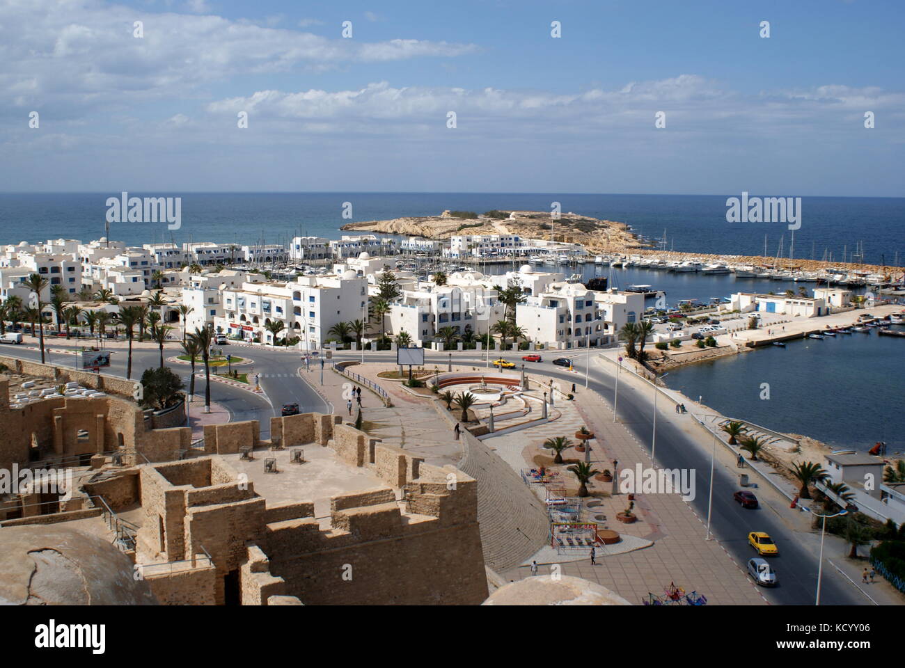 View of Monastir marina from the Ribat, Monastir, Tunisia Stock Photo ...