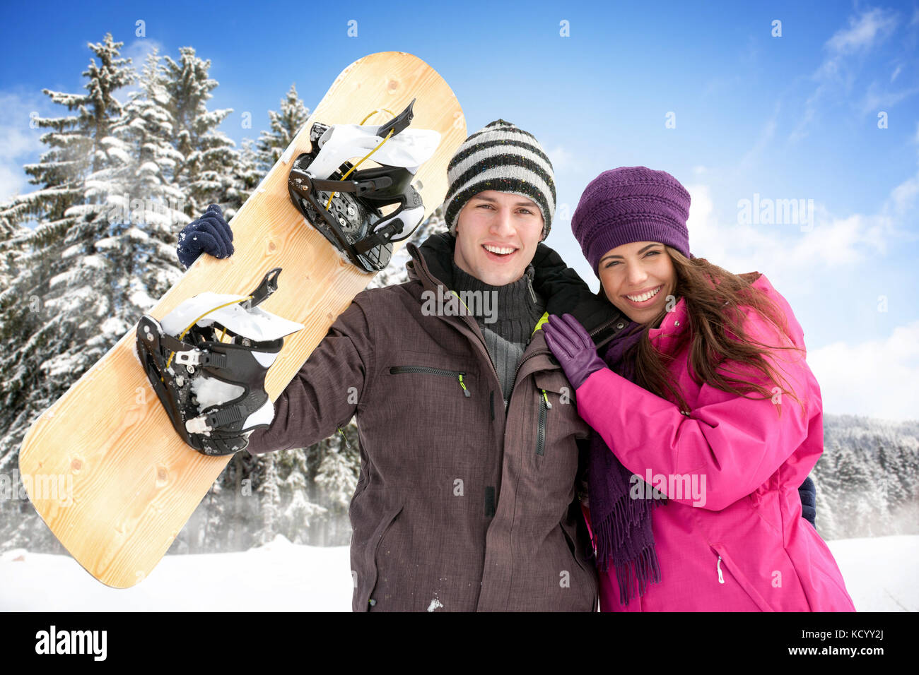 Young snowboarder friends in hi-res stock photography and images - Alamy