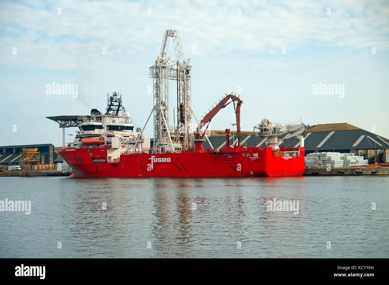 The Fugro Synergy , here in St Malo port, represents a new generaton ...