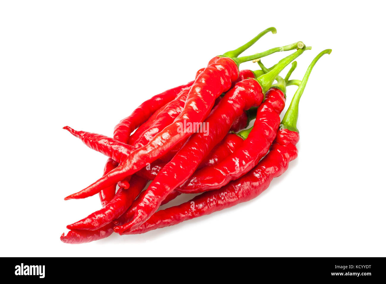Hot chili pepper isolated on white Stock Photo - Alamy