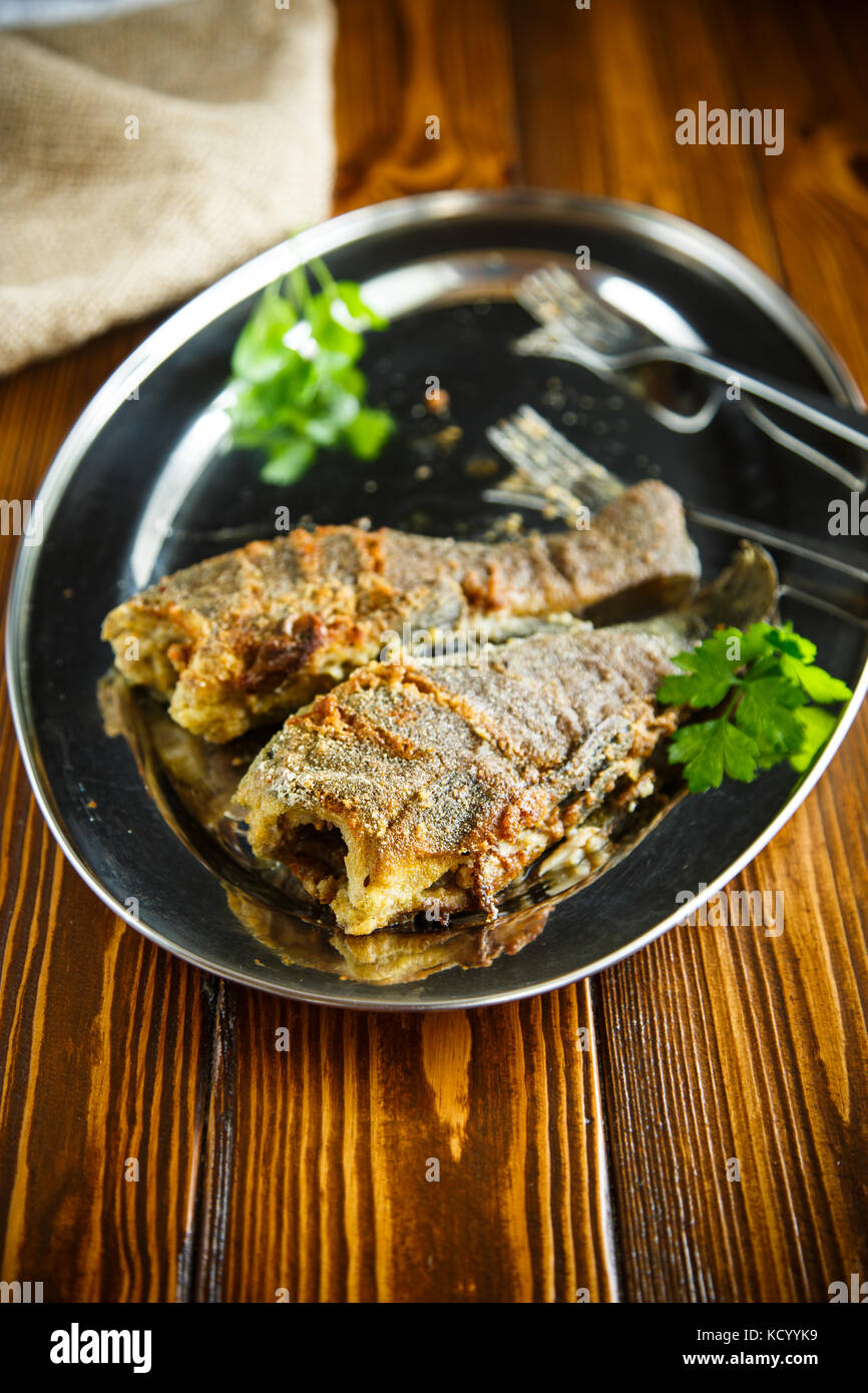 fried fish in breading Stock Photo - Alamy