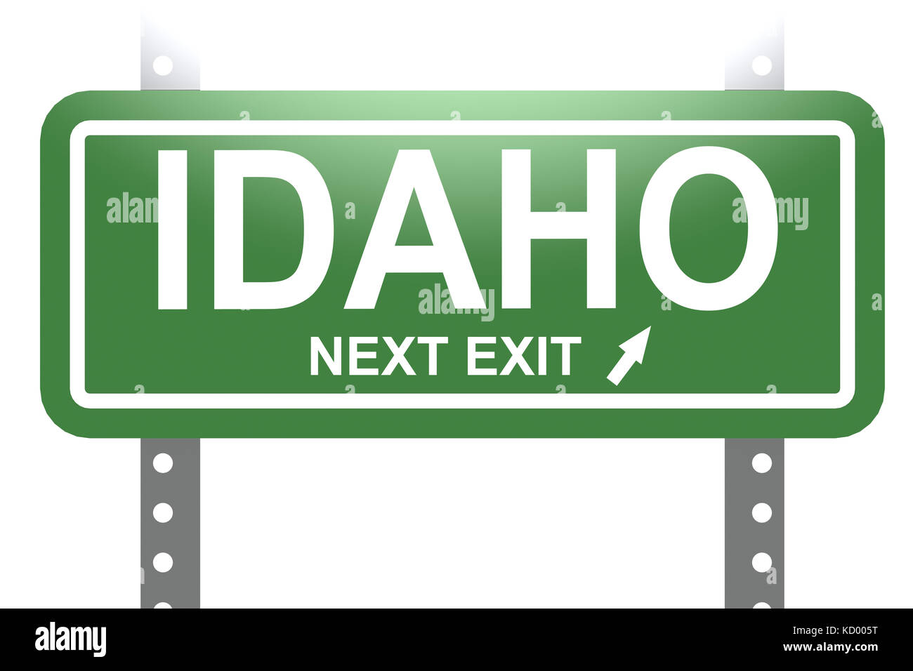 Idaho green sign board isolated image with hi-res rendered artwork that ...