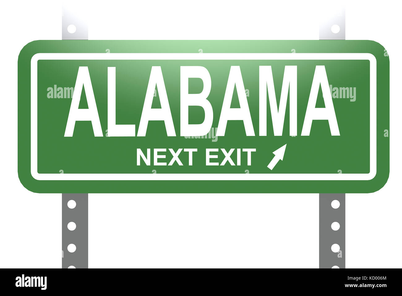 Alabama green sign board isolated image with hi-res rendered artwork ...