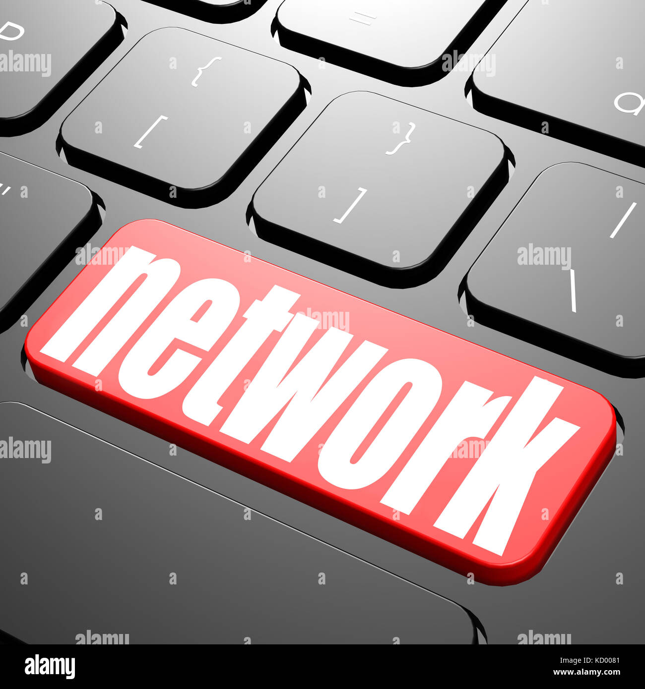 Keyboard with network text image with hi-res rendered artwork that ...