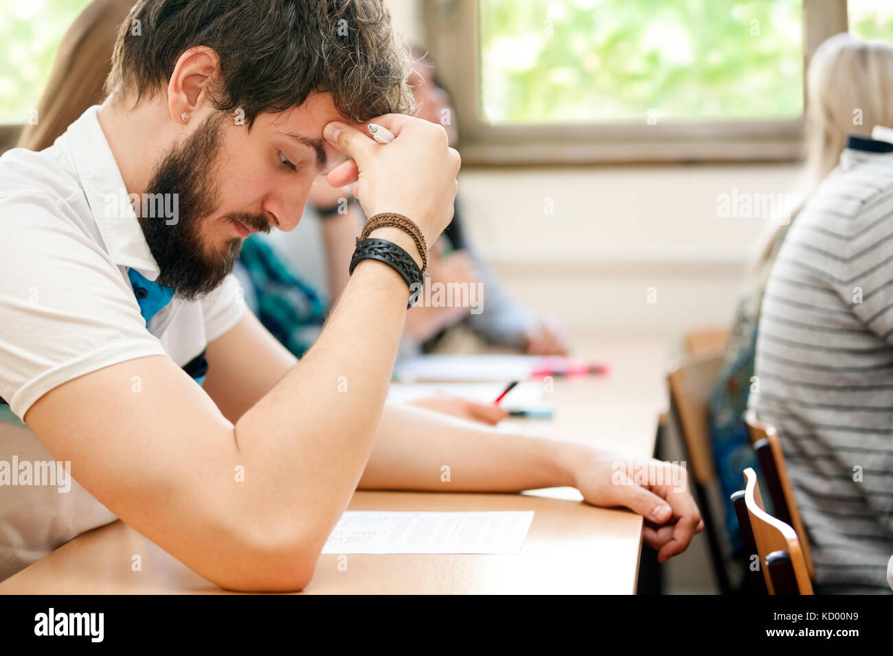 student have difficult test Stock Photo - Alamy