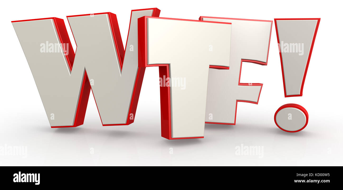 WTF alphabet with white background image with hi-res rendered artwork ...