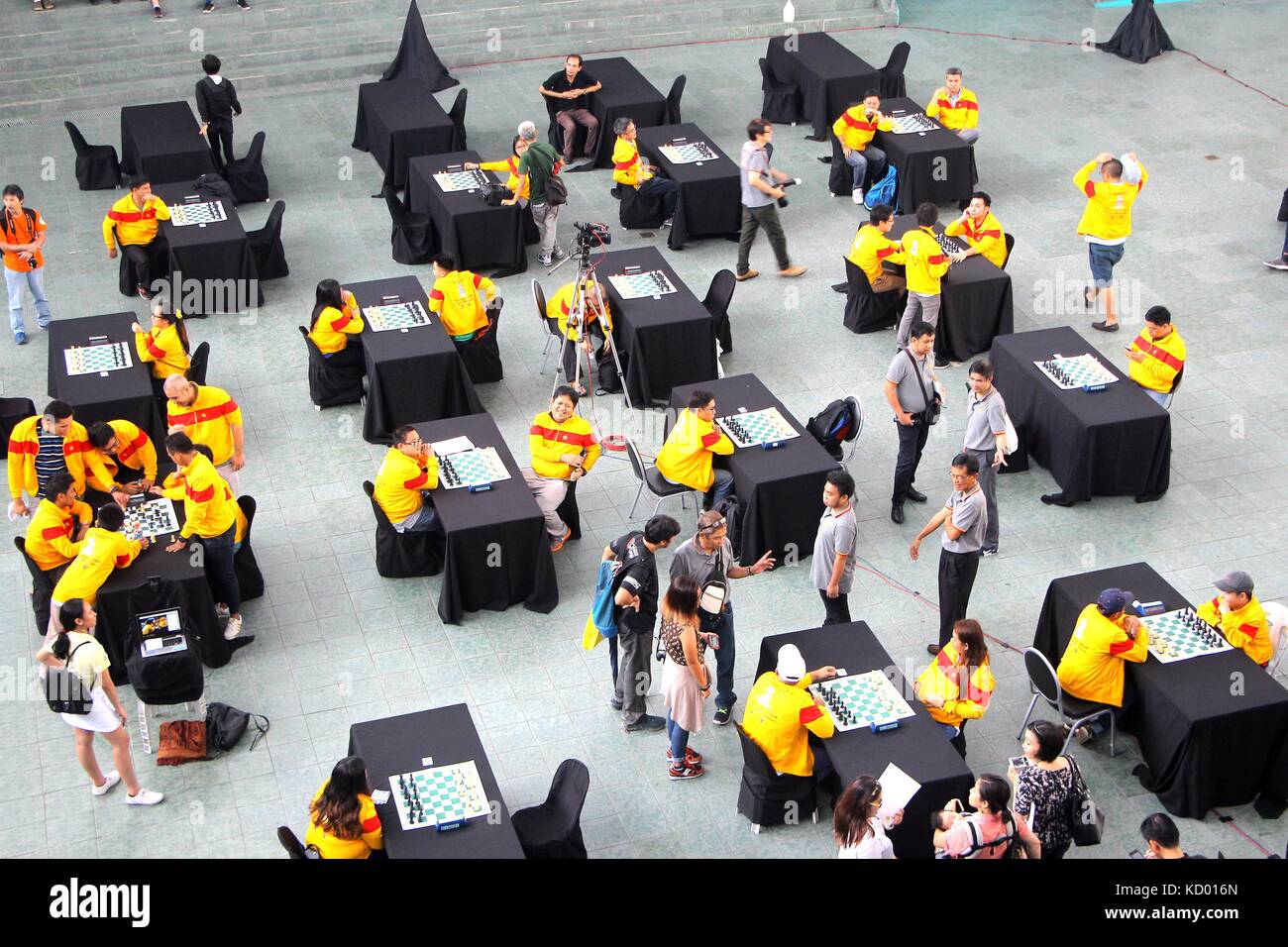 Philippines. 08th Oct, 2017. The chess masters participants preparing ...