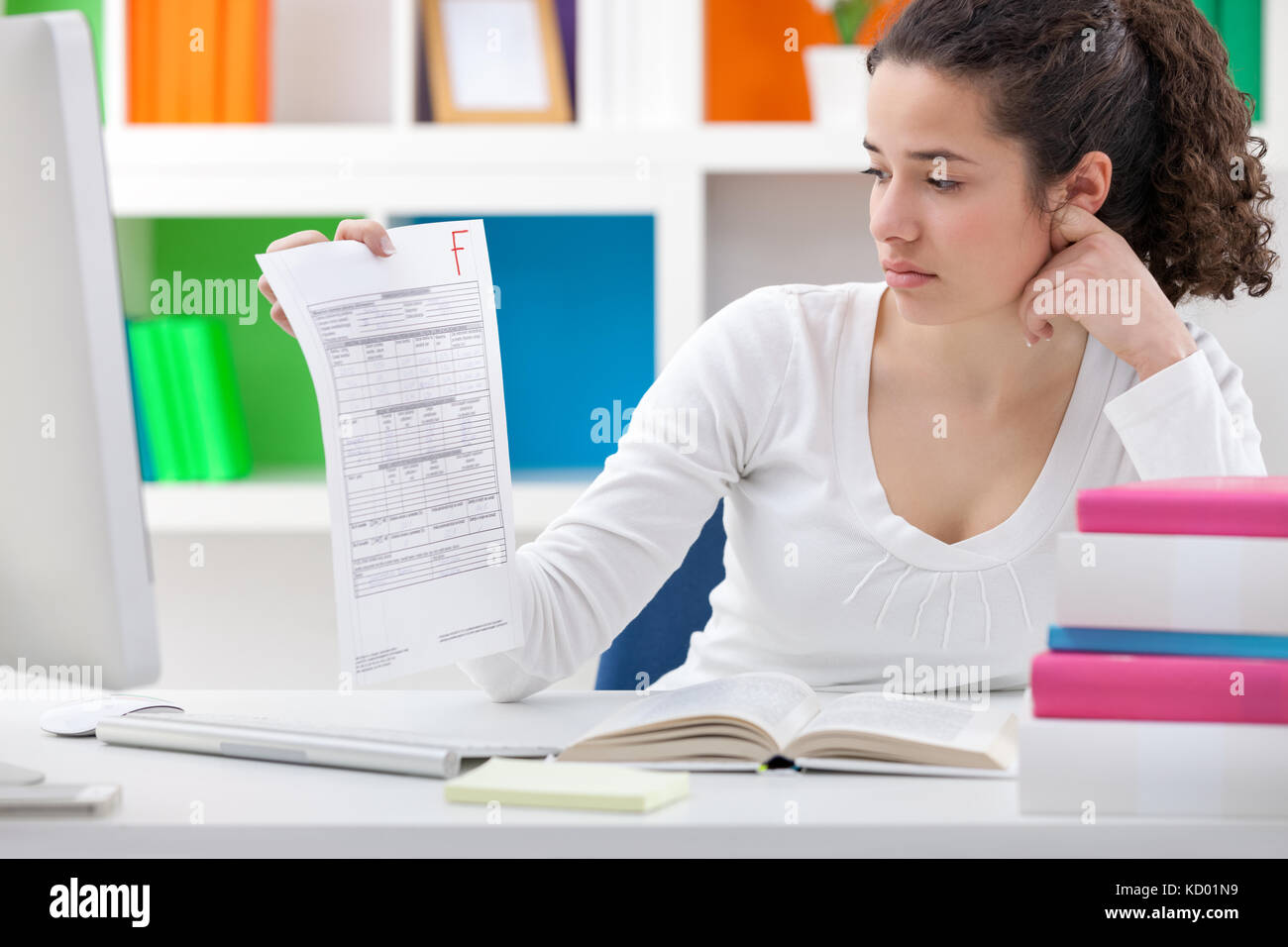 Student stress computer paper hi-res stock photography and images - Alamy