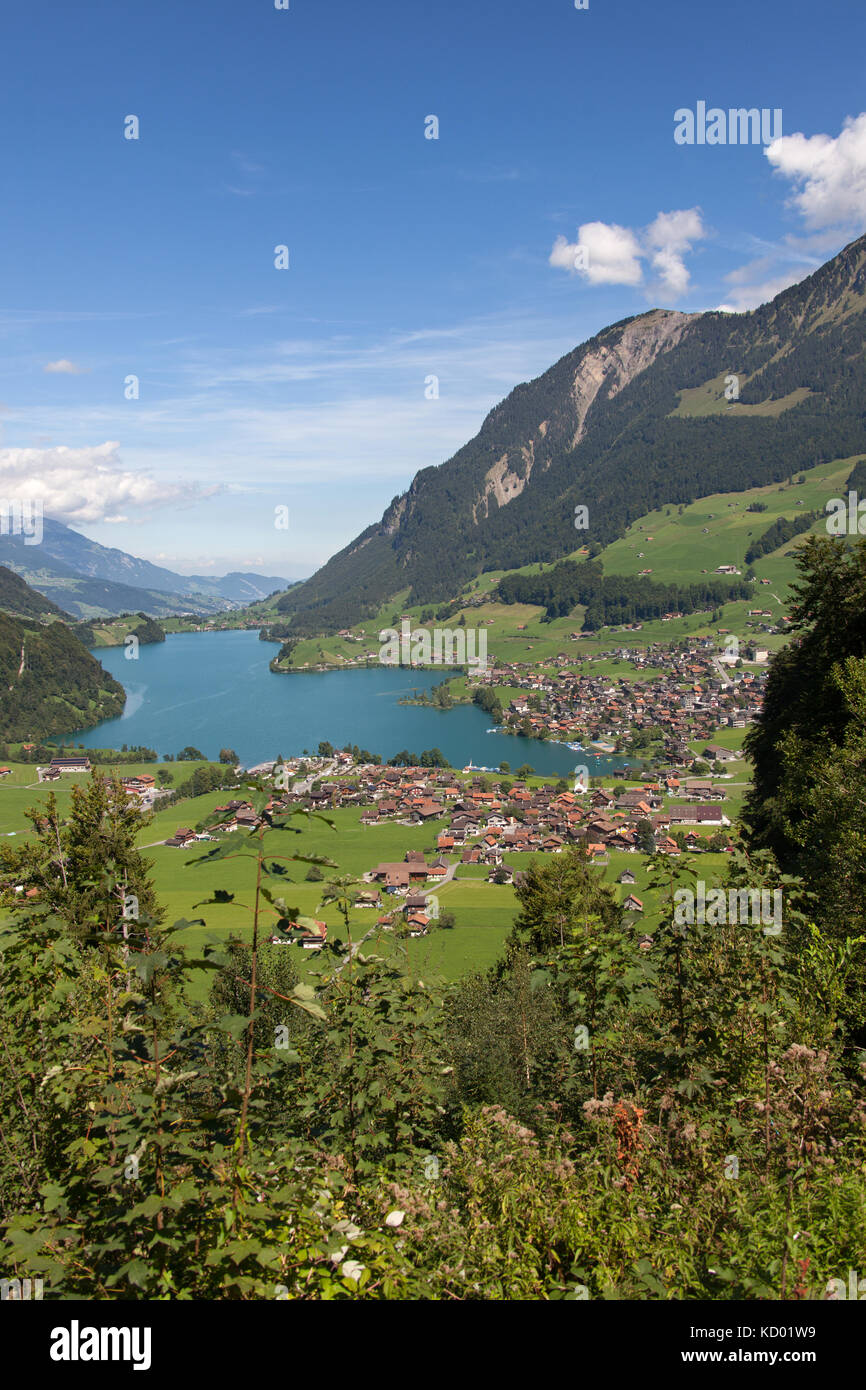 Lake Lungern, Switzerland. Picturesque view of Lake Lungern in the ...