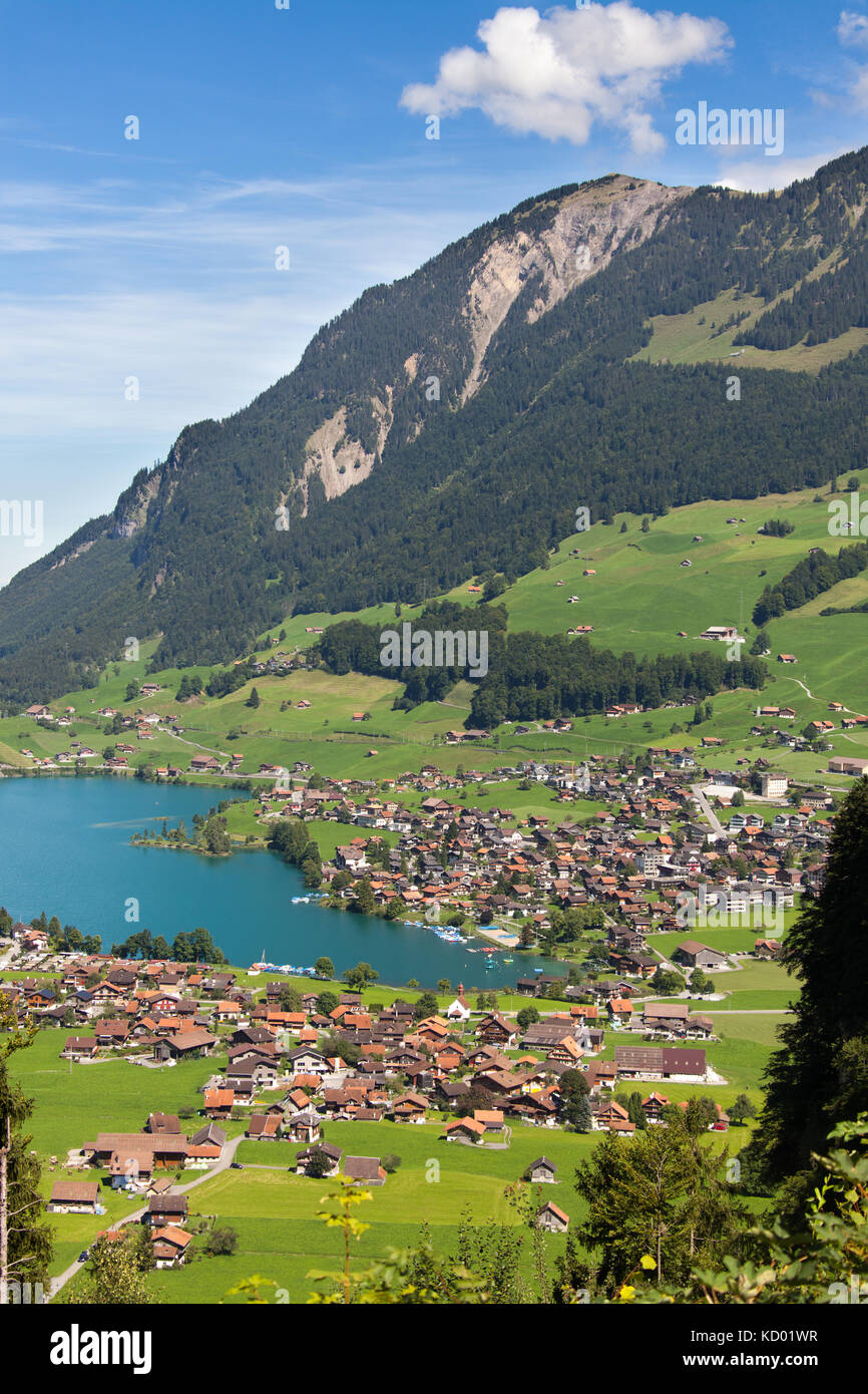 Lake Lungern, Switzerland. Picturesque view of Lake Lungern in the ...