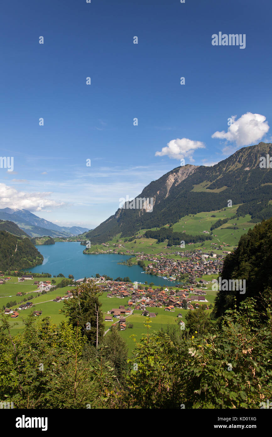 Lake Lungern, Switzerland. Picturesque view of Lake Lungern in the ...