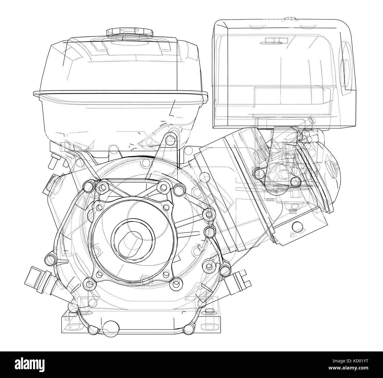 Engine sketch. Vector Stock Vector Image & Art - Alamy
