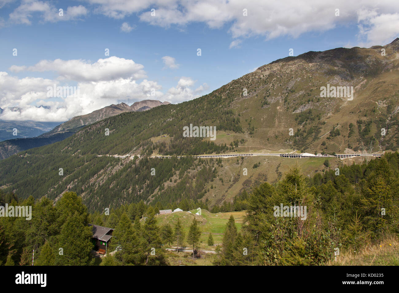 Simplon Pass, Switzerland. Picturesque mountain view from the summit of ...