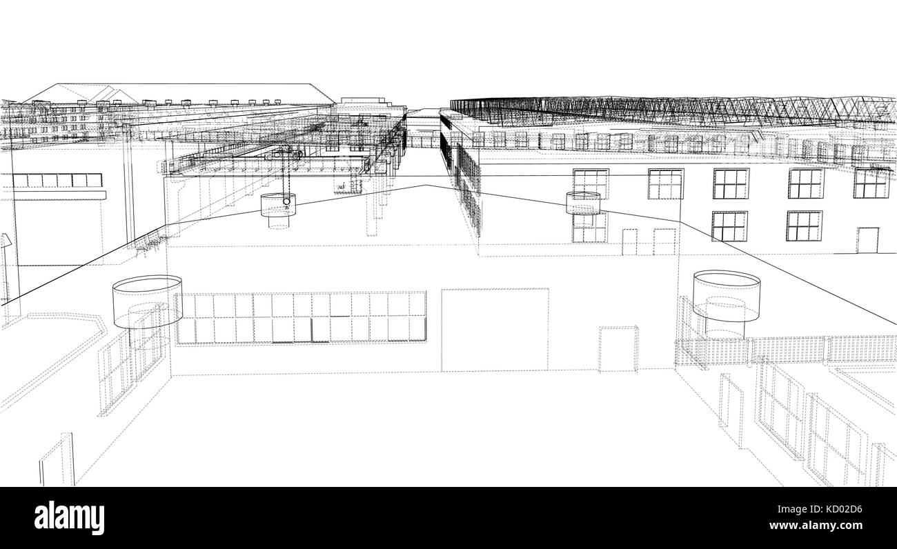 Industrial buildings. Vector Stock Vector Image & Art - Alamy