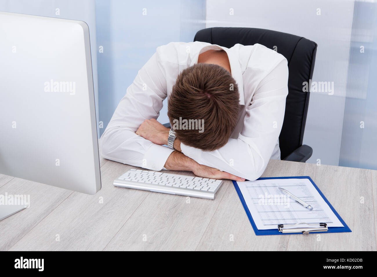 Woman boss tired in office hi-res stock photography and images - Alamy
