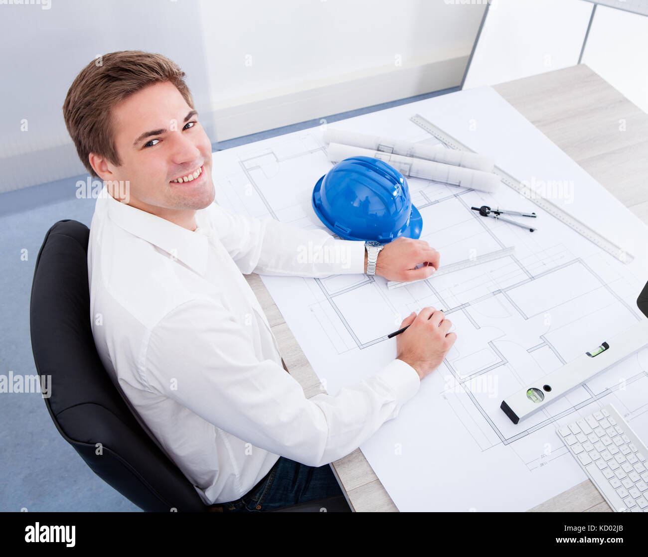 Architect drawing computer above hi-res stock photography and images ...