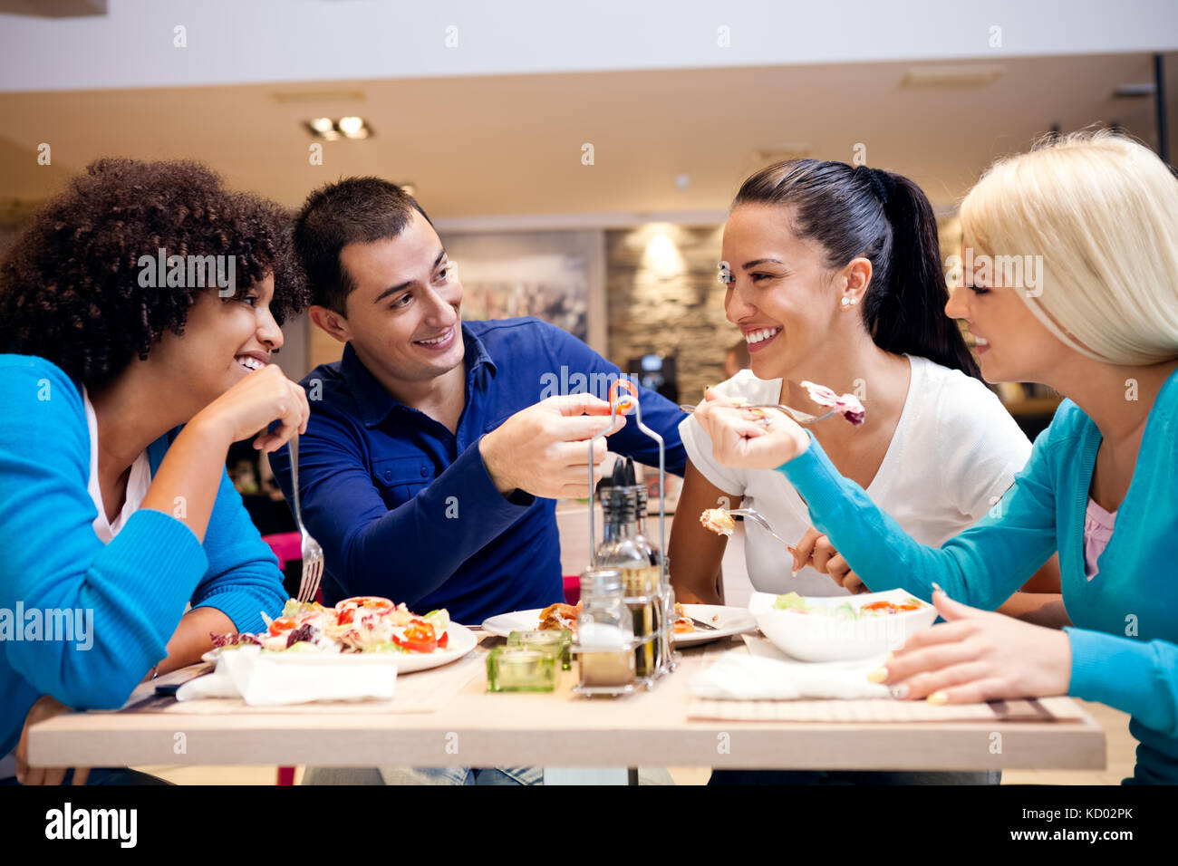 Teen Girls Meal Restaurant High Resolution Stock Photography and Images ...