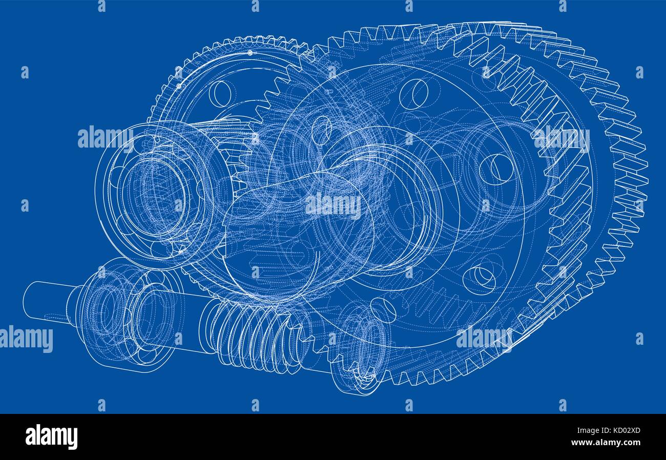 Gearbox sketch. Vector Stock Vector Image & Art - Alamy