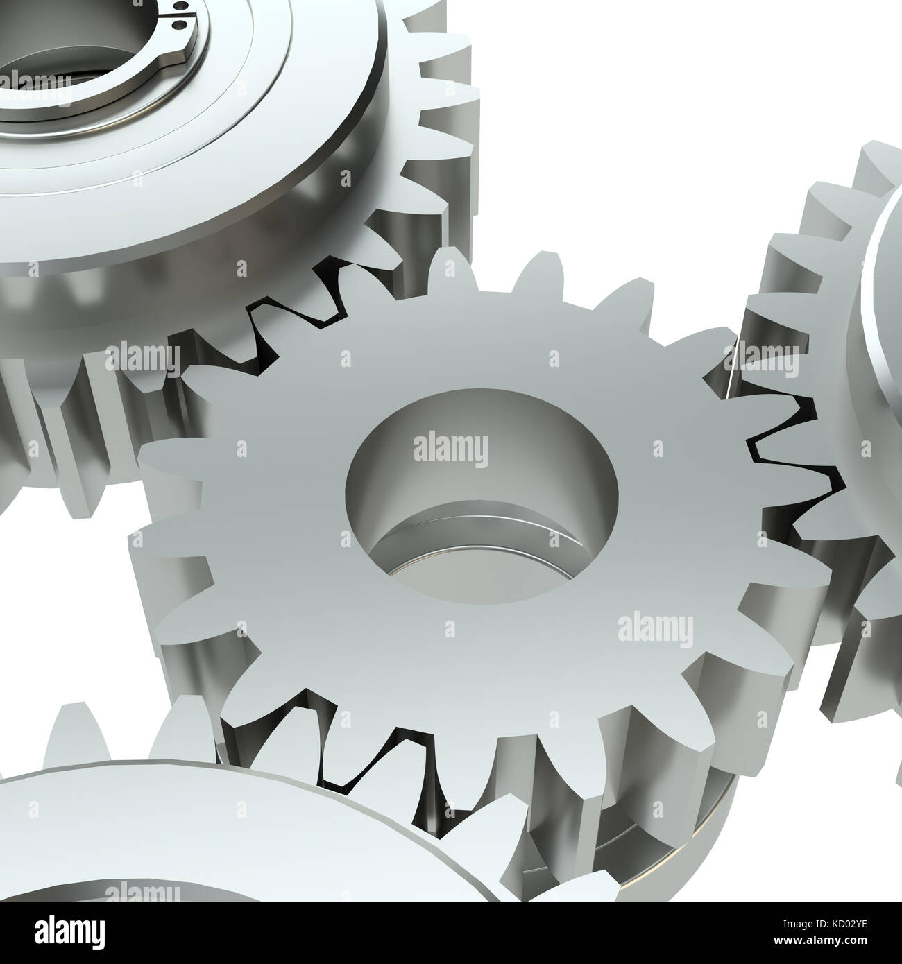 Cog gears mechanism concept. 3d illustration Stock Photo - Alamy