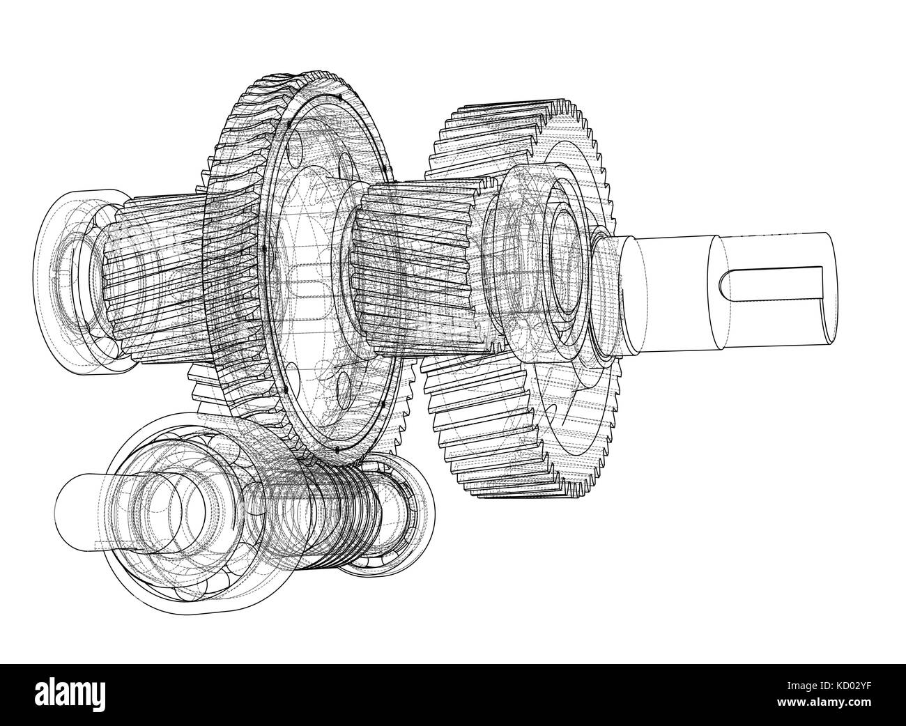 Gearbox sketch. Vector Stock Vector Image & Art - Alamy